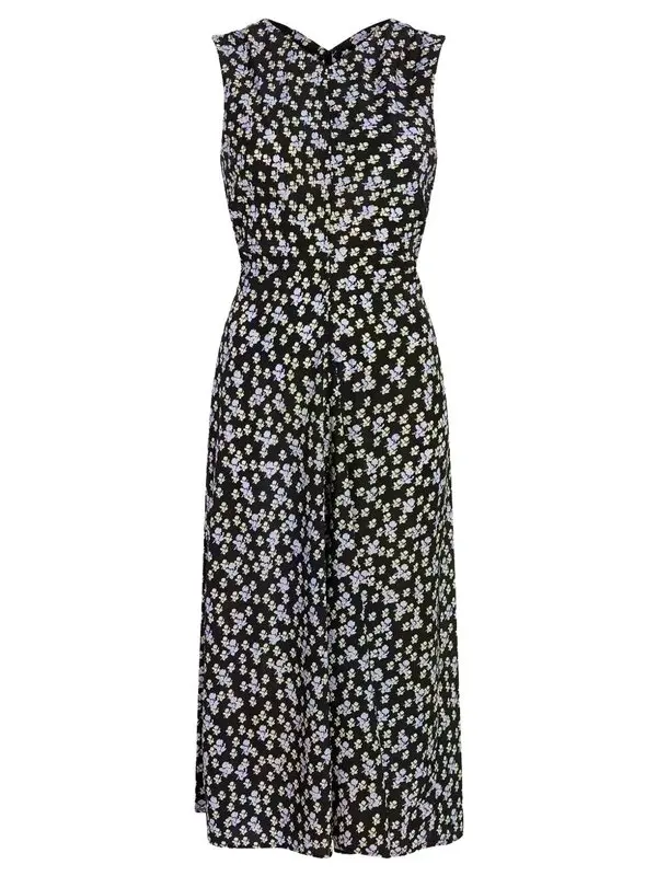 Proenza Schouler Floral-print Sleeveless Midi Dress - Black