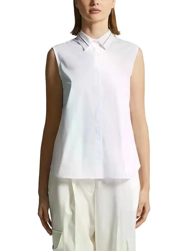 Peserico Chain-trimmed Sleeveless Shirt - White