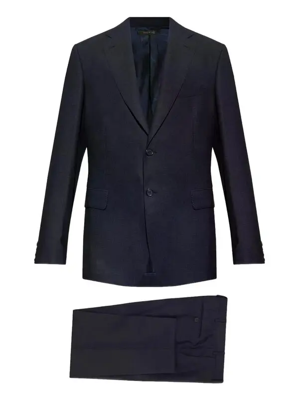 Brioni Single-breasted Wool Suit - Blue