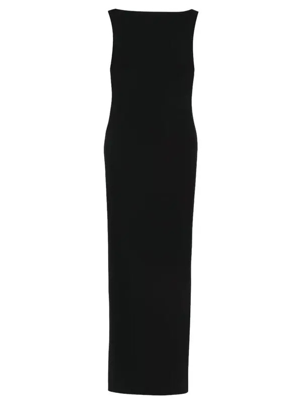 Solace London Imogen Boat-neck Maxi Dress - Black