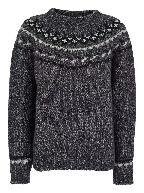 P.a.r.o.s.h Fair Isle-pattern Sweater - Black