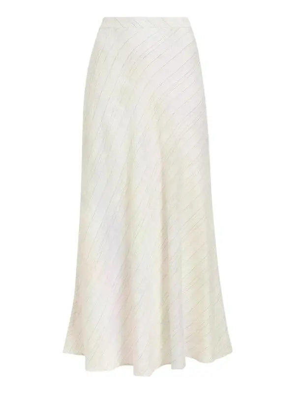 Proenza Schouler White Label Striped Woven Maxi Skirt - White