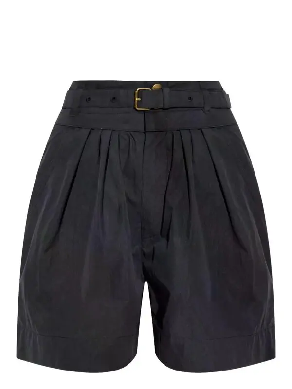 MARANT ETOILE Danica Pleated Belted Shorts - Black