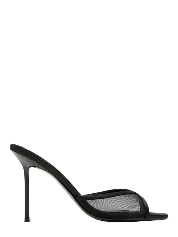 Femme La 100mm Iman Mesh-panel Stiletto Sandals - Black