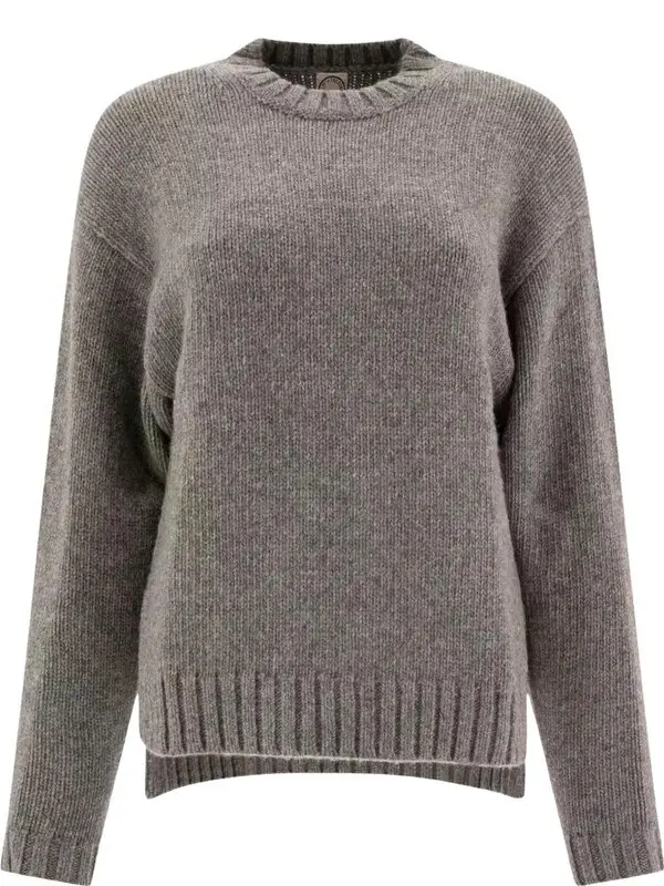 INES DE LA FRESSANGE PARIS Round-neck Merino Wool Sweater - Grey