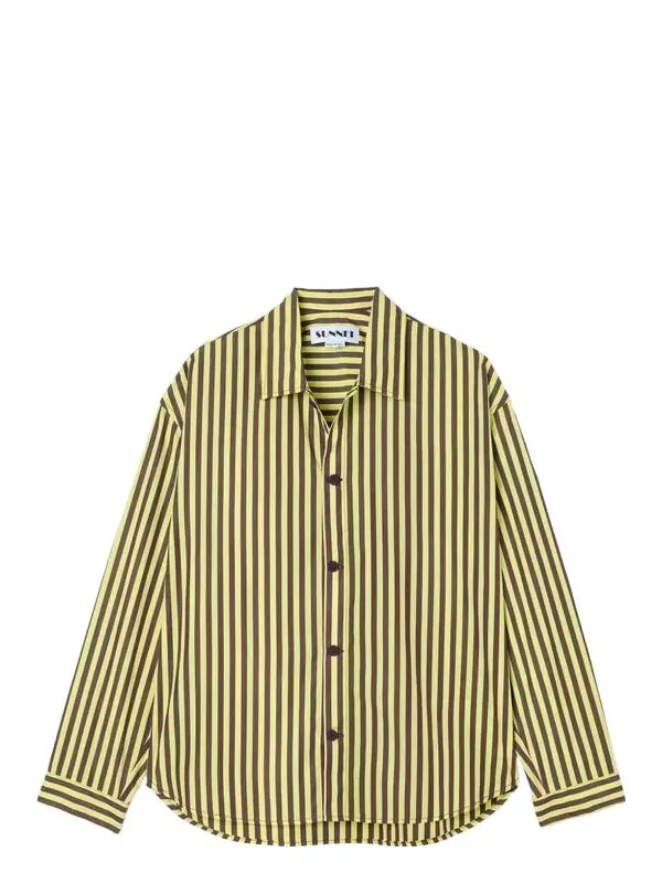 Sunnei Striped Cotton Shirt - Yellow