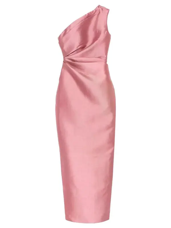 Solace London Kira One-shoulder Maxi Dress - Pink