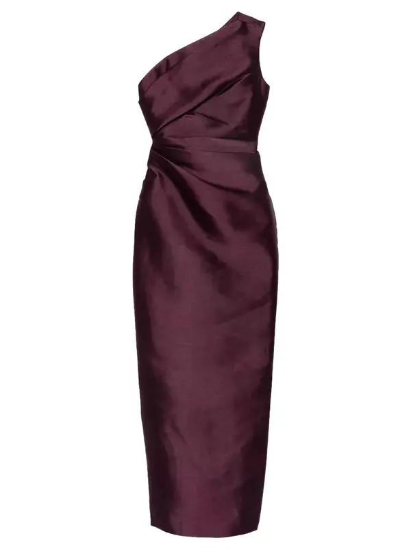 Solace London Kira One-shoulder Maxi Dress - Purple