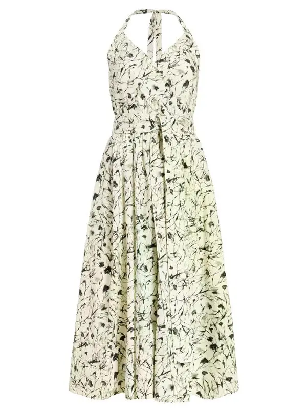 Proenza Schouler White Label Floral-print Halterneck Midi Dress - Yellow