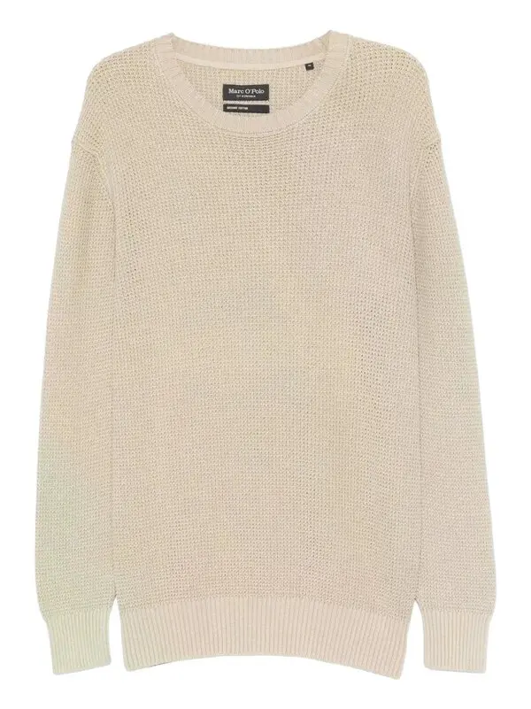 Marc O'polo Waffle-knit Crew-neck Jumper - Neutrals