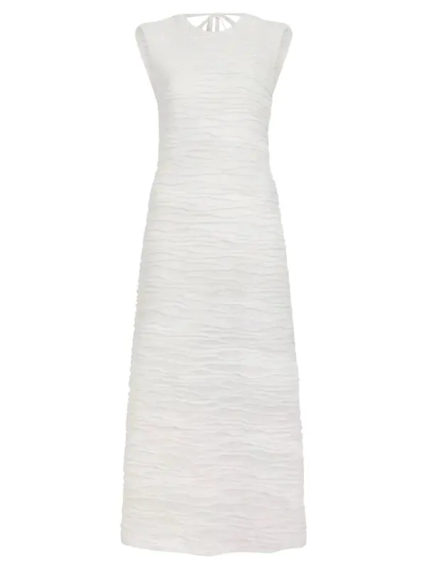 Proenza Schouler White Label Laura Textured Sleeveless Midi Dress - White