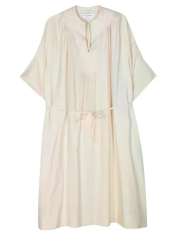 YVES SALOMON Belted Midi Dress - Neutrals