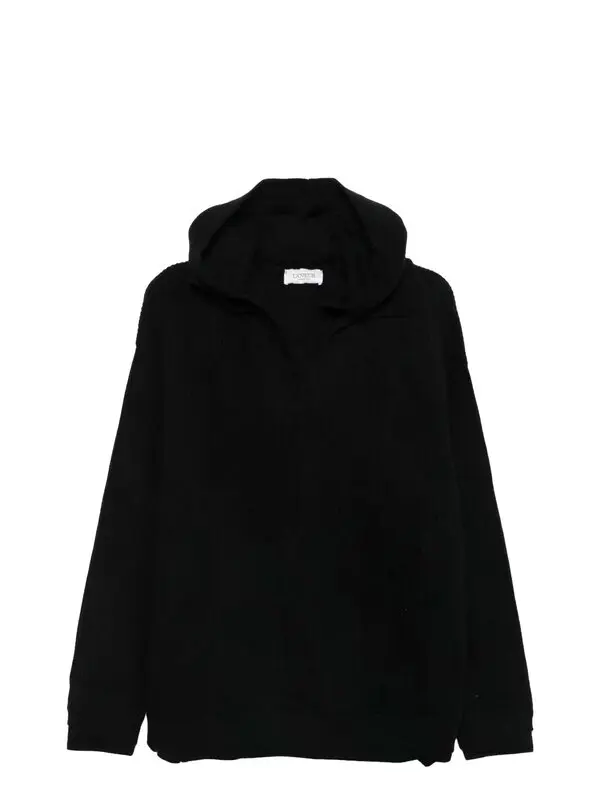 LANEUS Textured Hoodie - Black