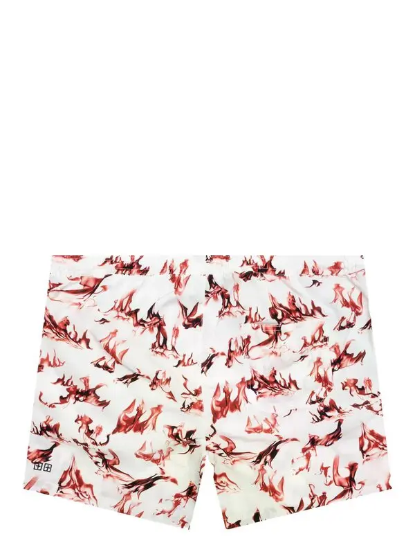 Ksubi Board-print Drawstring Shorts - White