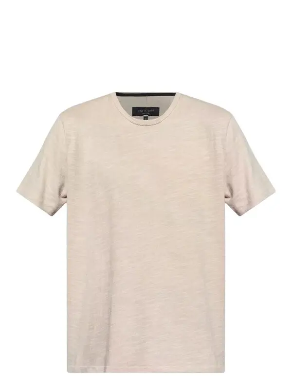 Rag & Bone Mélange-effect Cotton T-shirt - Neutrals
