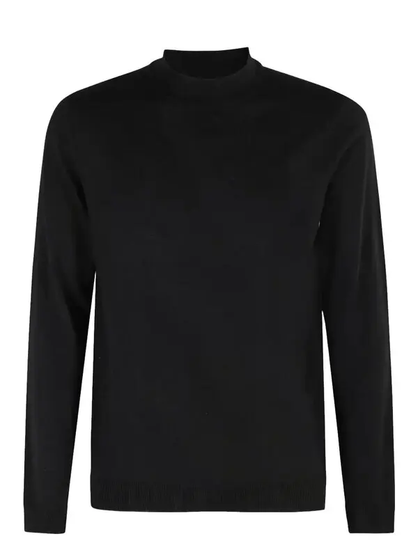 ROBERTO COLLINA Mock-neck Sweater - Black