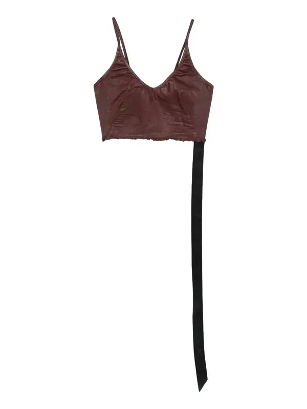 Rick Owens Fringed Crop Top - Red