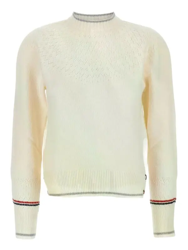 Thom Browne Fairisle Pointelle-knit Wool Sweater - Neutrals