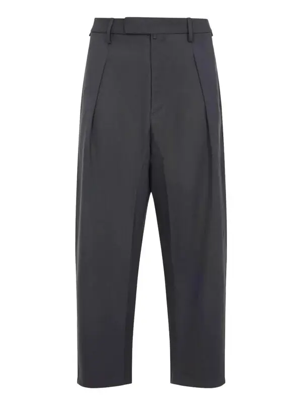 MORDECAI Pleated Side-stripe Trousers - Grey