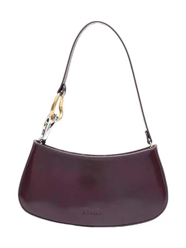 Staud Ollie Curved-handle Leather Shoulder Bag - Purple