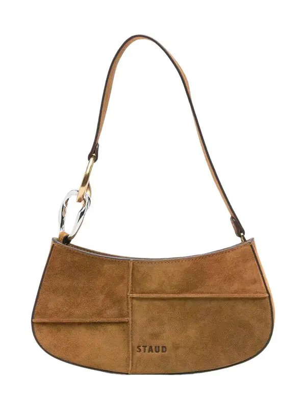 Staud Ollie Paneled Shoulder Bag - Brown