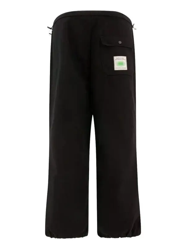 RAYON VERT Elasticated-waist Cotton Trousers - Black