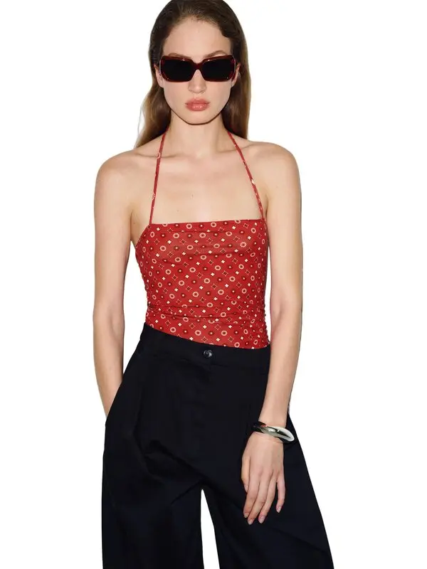 REFORMATION Joni Knit Top - Red