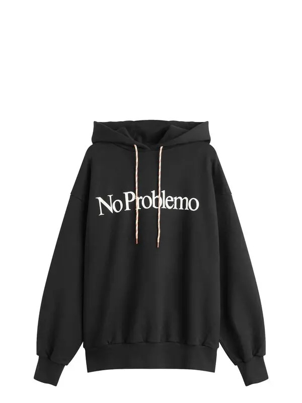NO PROBLEMO Printed Logo Hoodie - Black
