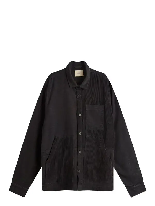 Folk Assembly Worker Cord Jacket - Soft Black Cord Mix