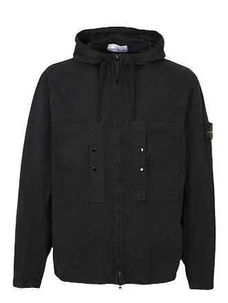 Stone Island Supima Cotton Twill Stretchtc Jacket - Black