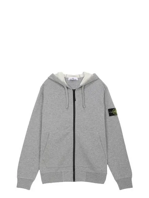 Stone Island Zip-up Hoodie - Gray