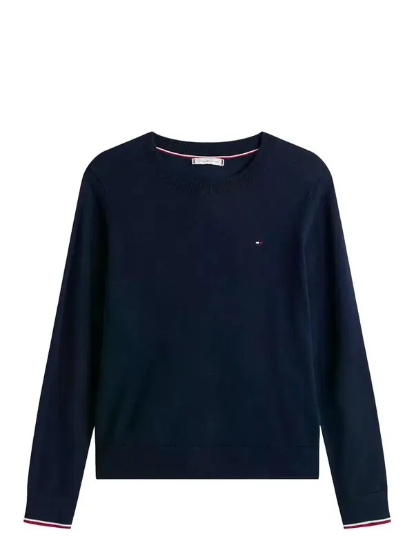 Tommy Hilfiger Crew-neck Cotton-blend Sweater - Blue