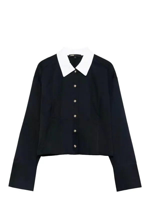 Maje Button-fastening Collared Shirt - Blue