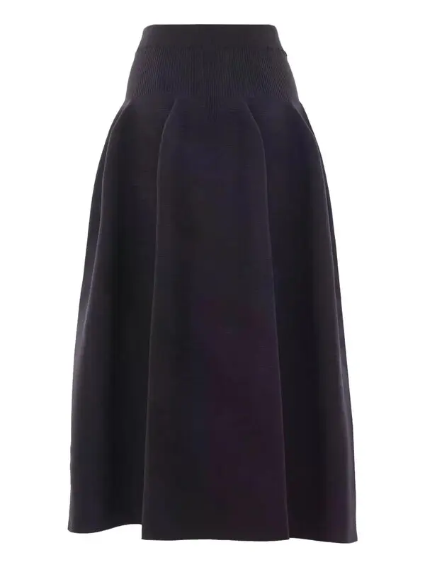 CFCL Ribbed Flared Skirt - Black