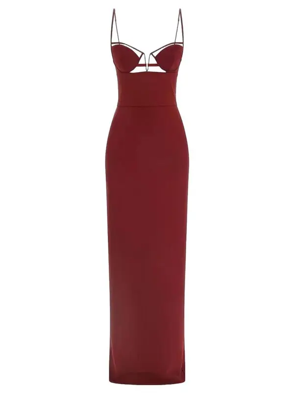 NENSI DOJAKA V-wire Maxi Dress - Red