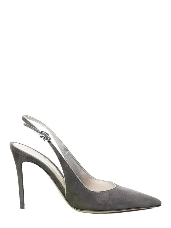 GIANVITO ROSSI Slingback Pointed-toe Pumps - Grey