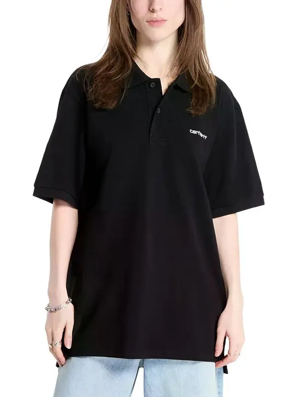 Carhartt Work In Progress Script-logo Polo Shirt - Black