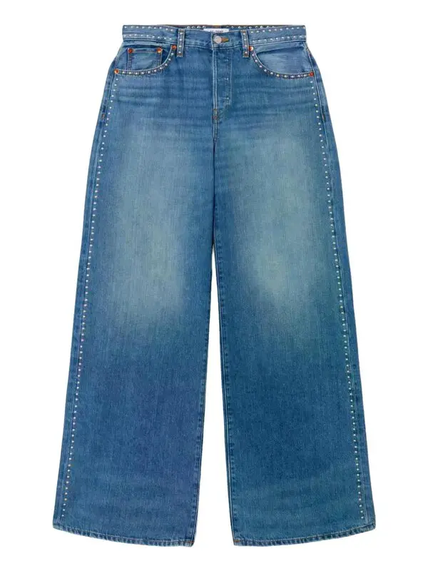 RE/DONE Minerva Stud-embellished Jeans - Blue