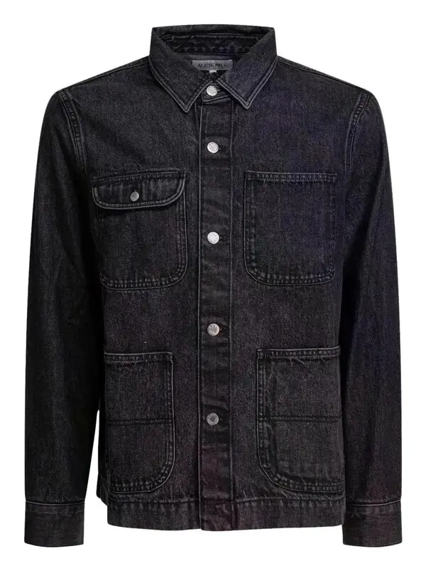 ALEX MILL Button-fastening Cargo-pocket Jacket - Black