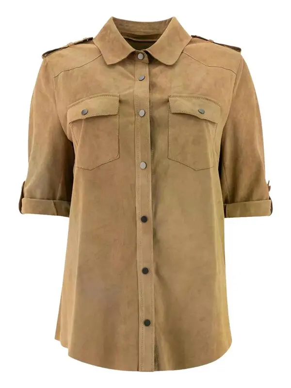 SALVATORE SANTORO Button-fastening Flap-pocket Shirt - Neutrals