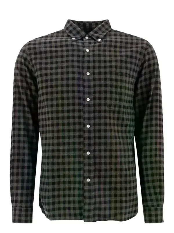 BEAMS Gingham-check Cotton Shirt - Grey