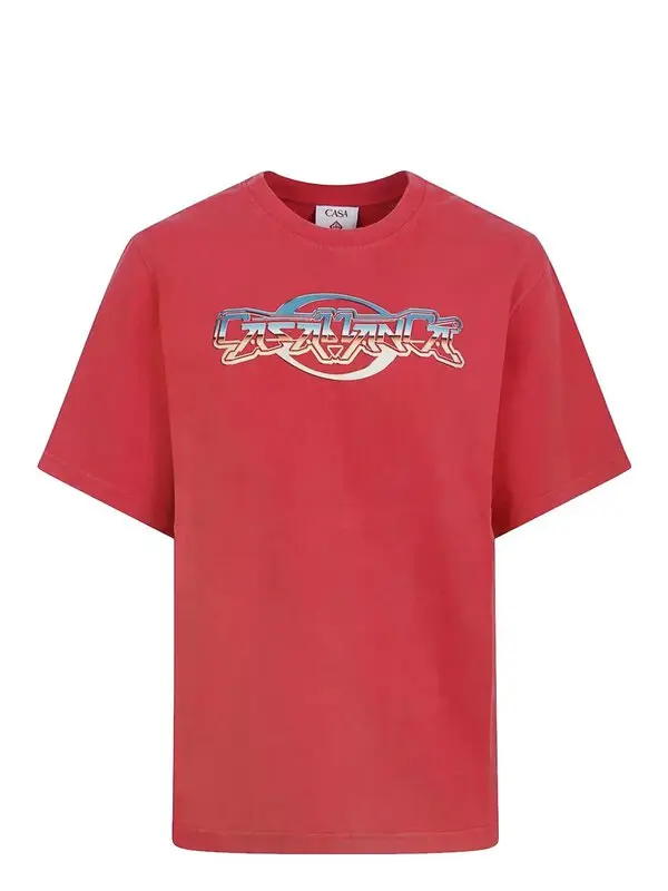 Casablanca Logo-print Cotton T-shirt - Red