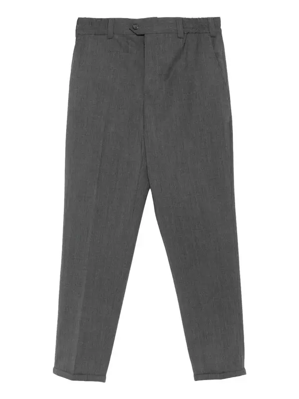PT TORINO Cuffed Wool Trousers - Grey