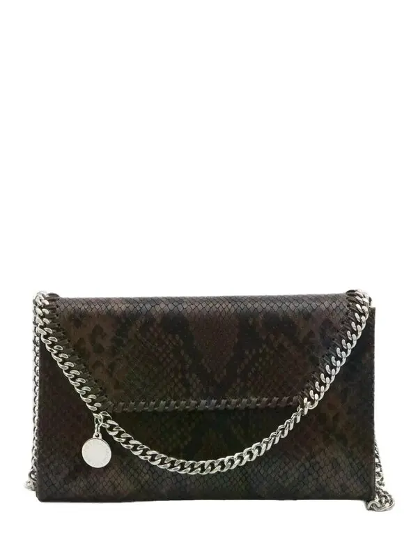 Stella McCartney Snakeskin Shoulder Bag With Chain Strap - Brown