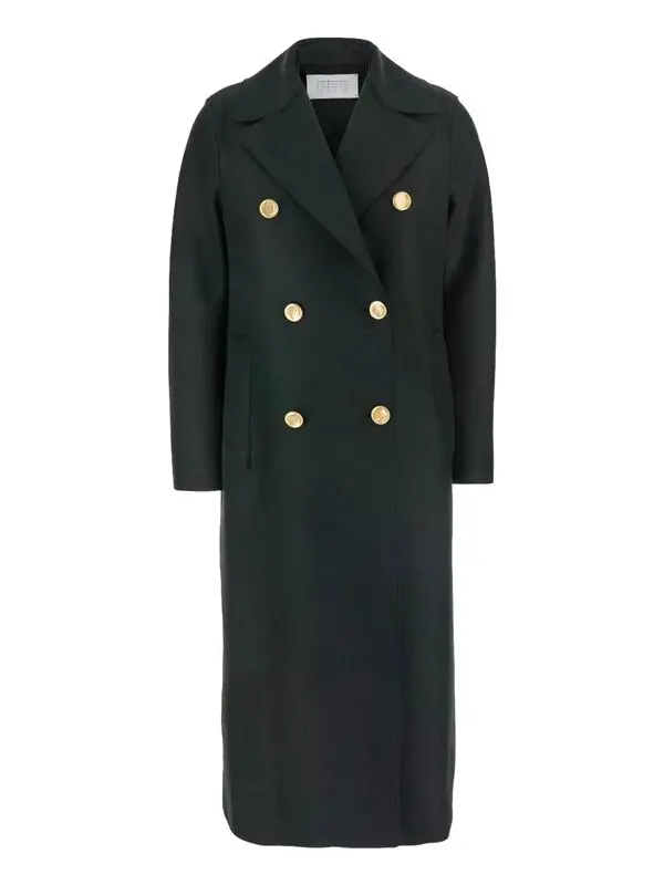 Harris Wharf London Military Double-breasted Coat - Green