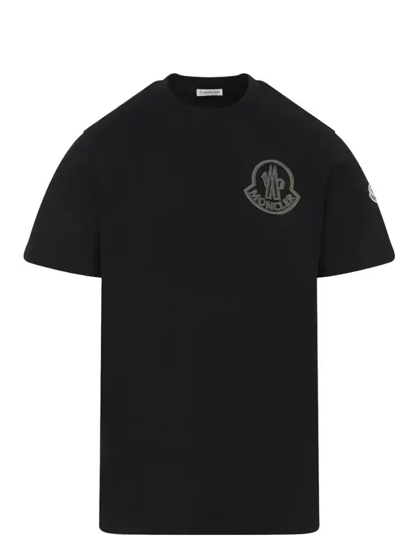 Moncler Logo-patch Cotton T-shirt - Black