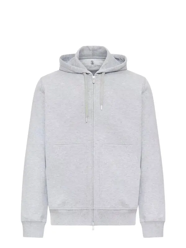 Brunello Cucinelli Cotton Zip-up Hoodie - Grey