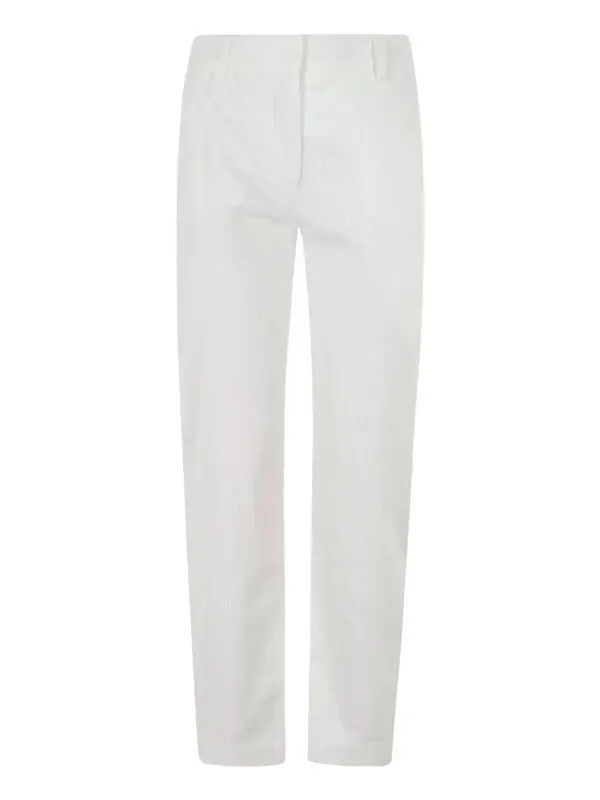 Eleventy Belt-loops Straight Trousers - White