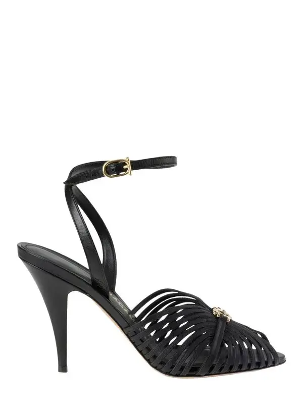 FERRAGAMO 95mm Gancini Stiletto-heel Sandals - Black