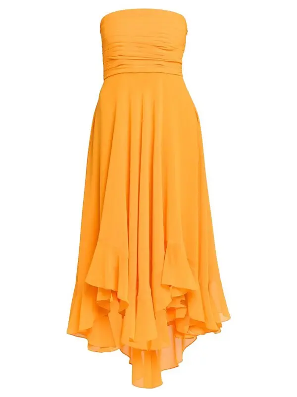 Retrofete Louisa Strapless Chiffon Dress - Aperitivo